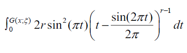 where r 0 and g x ξ is the cdf